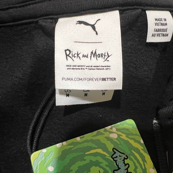Puma | Shirts | Puma X Rick And Morty Hoodie 53798 0 Black | Poshmark